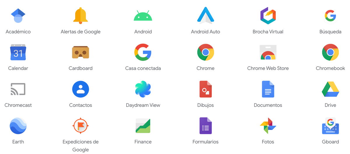 50 aplicaciones de Google a día de hoy (2024)