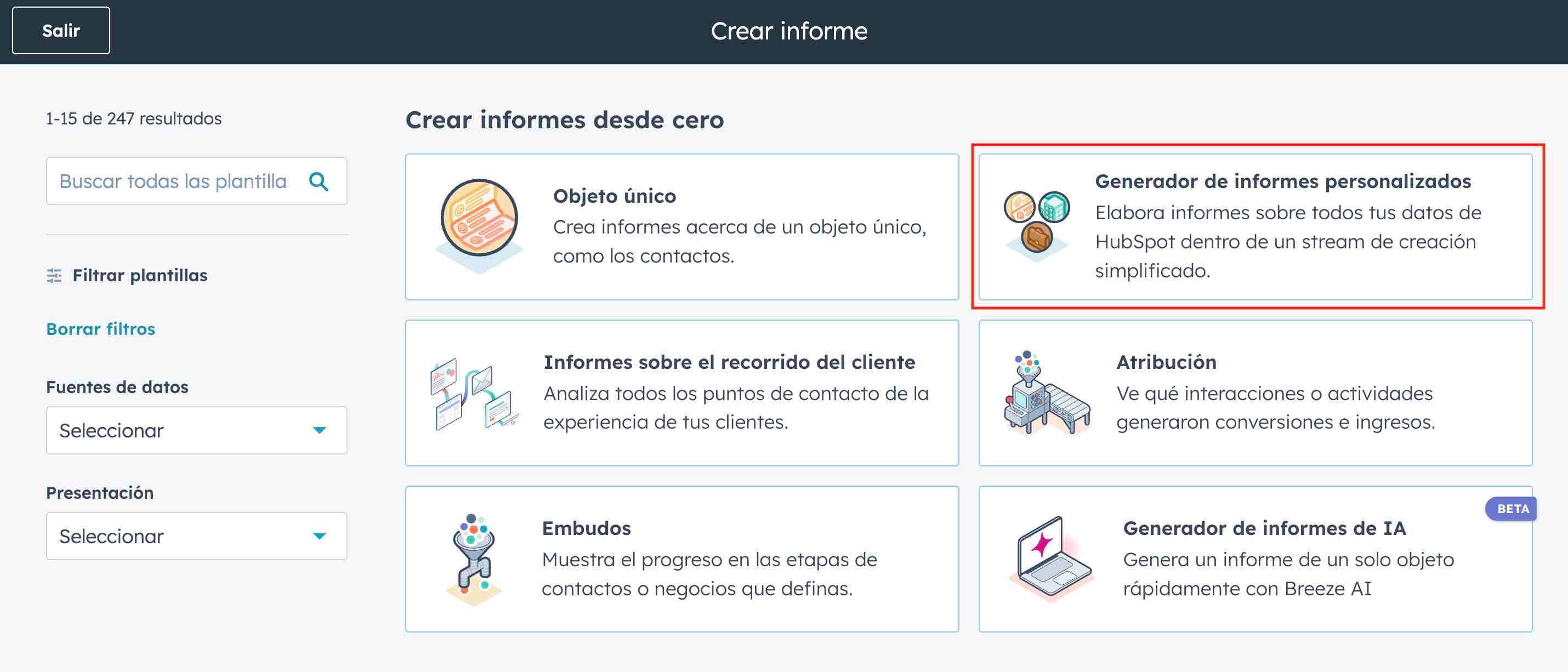 Cómo crear informes personalizados en HubSpot